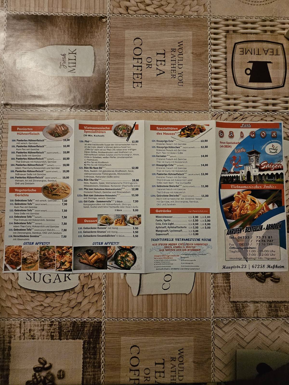 Menu at Little Saigon Vietnamisischer Imbiss restaurant, Heßheim