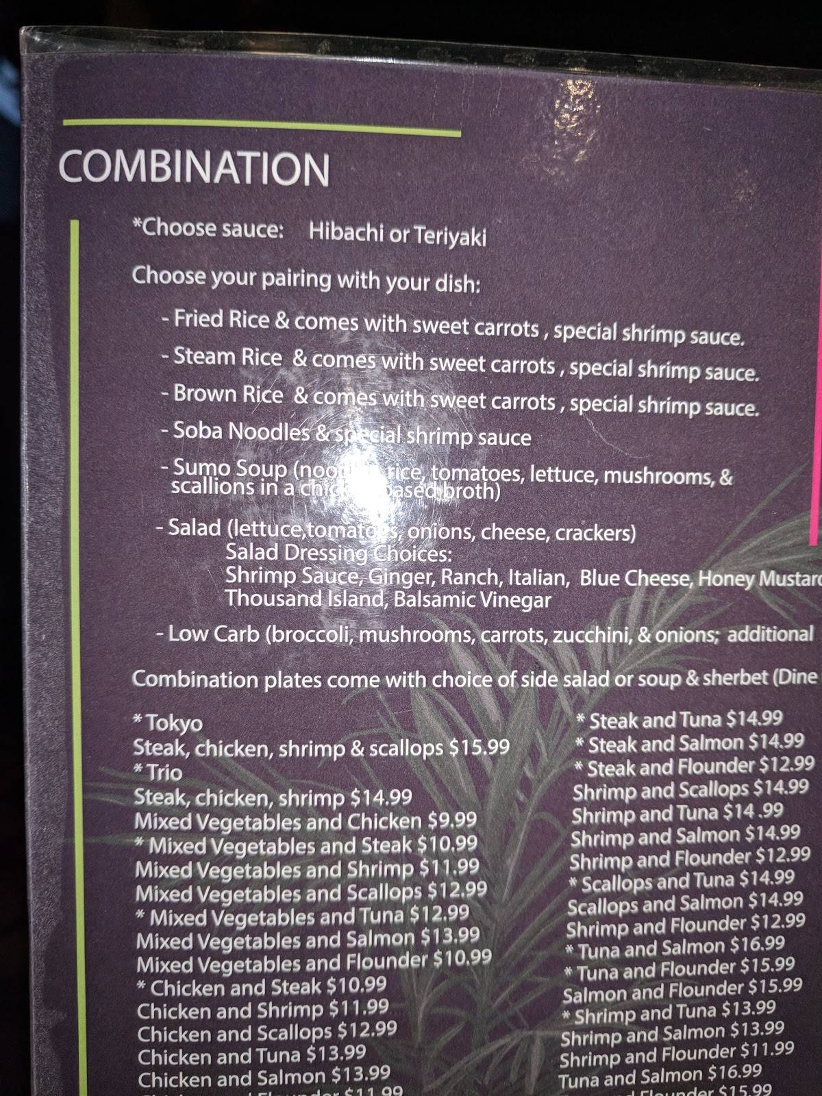Menu at Little Tokyo Restaurant, Albemarle, 730 Leonard Ave