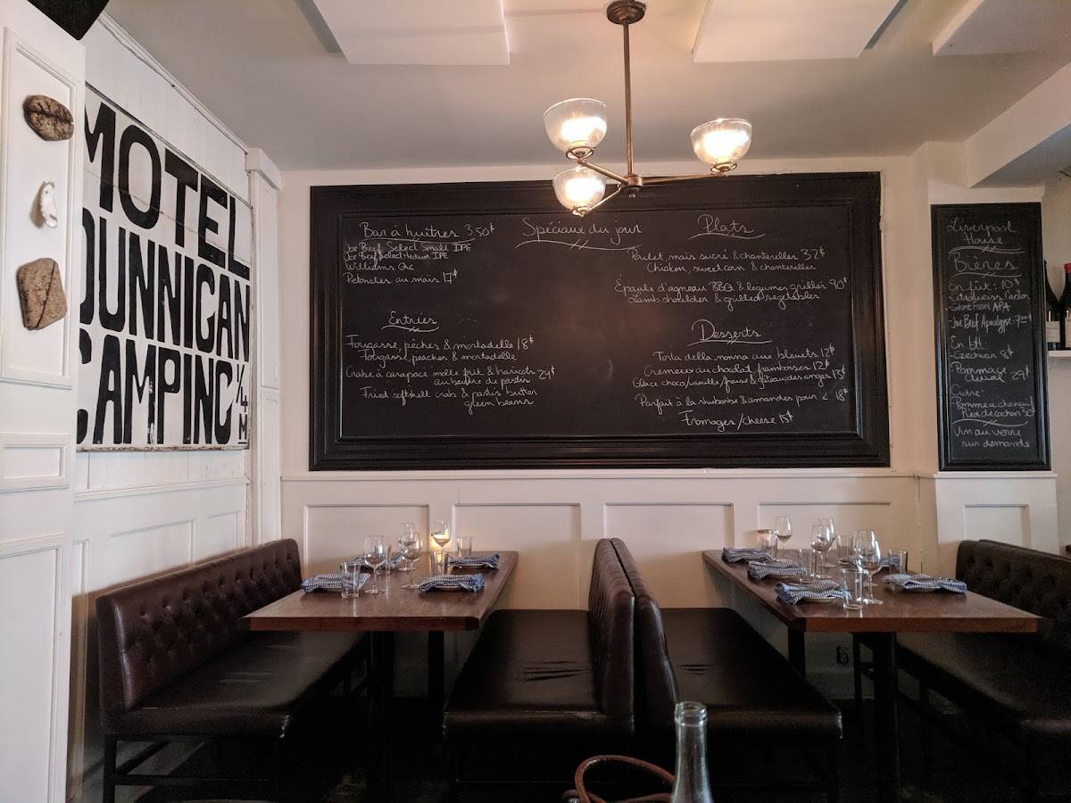 Menu au Liverpool House restaurant, Montréal