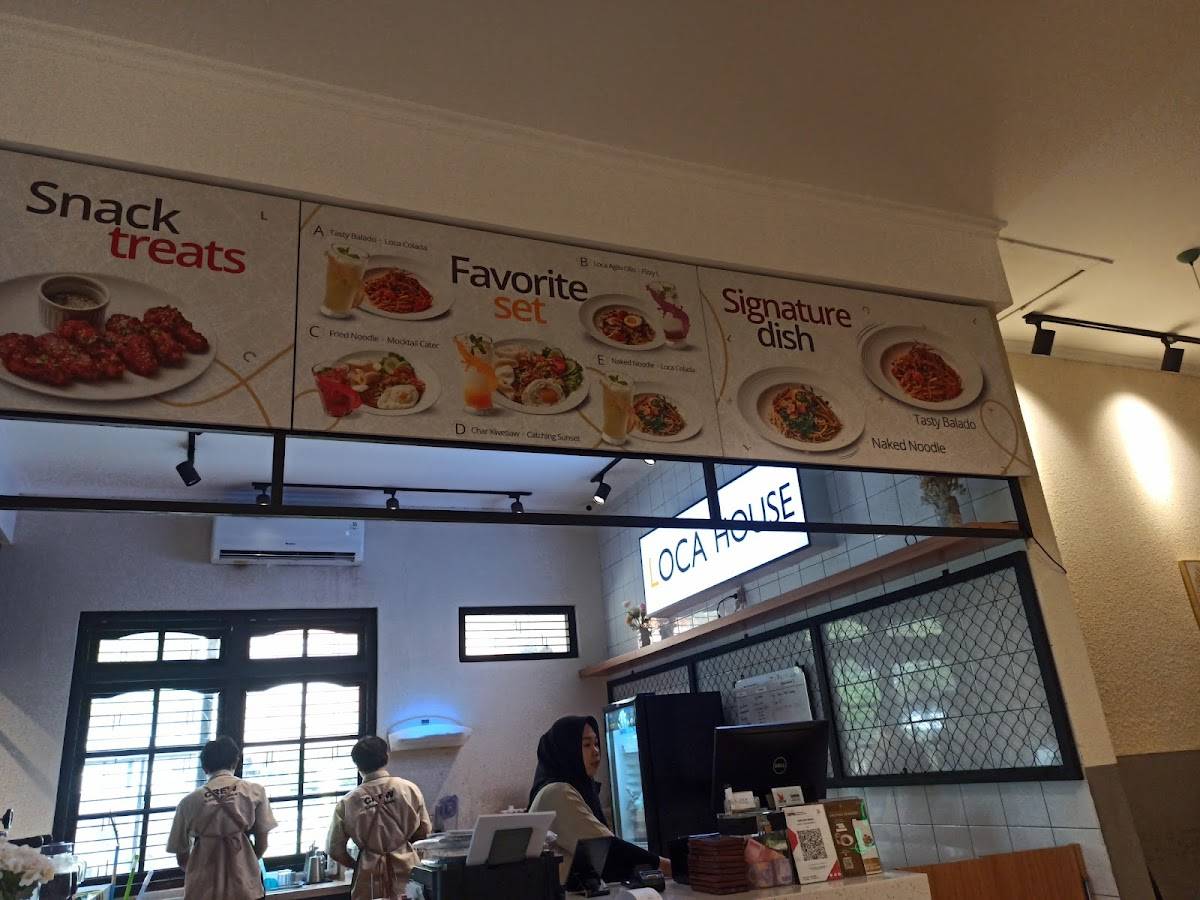 Carta del café Loca House, Central Jakarta