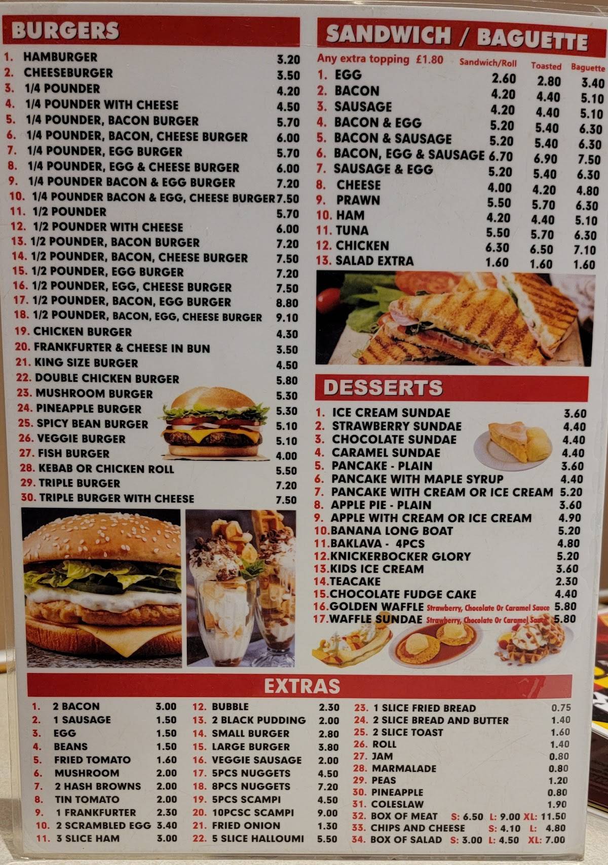 Menu at Golden Grill restaurant, Shepperton, 70 High St
