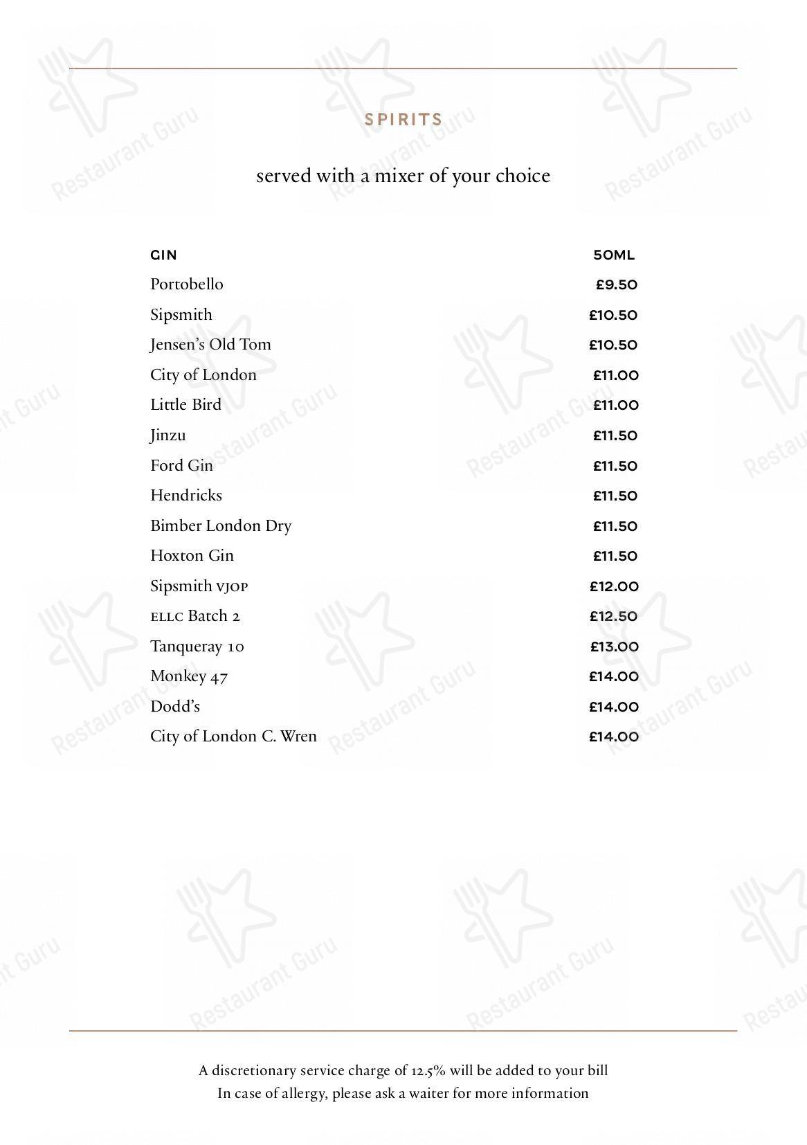 Menu at Vintry Izakaya pub & bar, London, 20 Garlick Hill