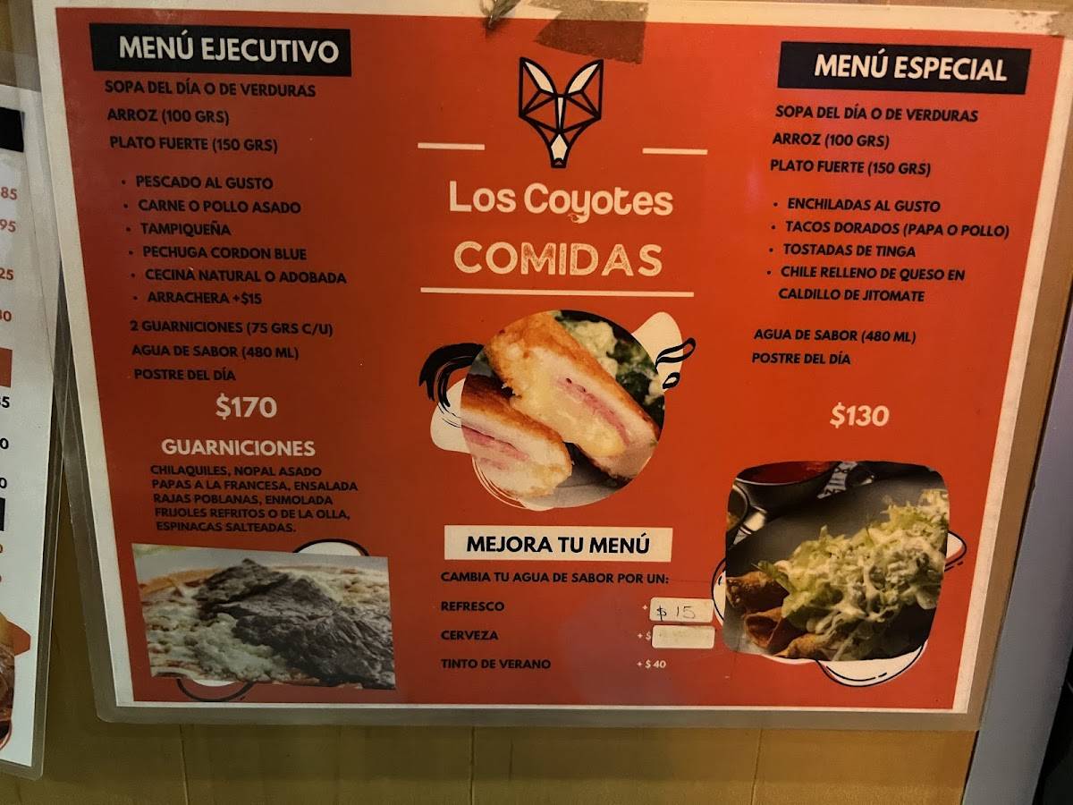Carta del restaurante Los Coyotes Tacos & Drinks, Ciudad del México