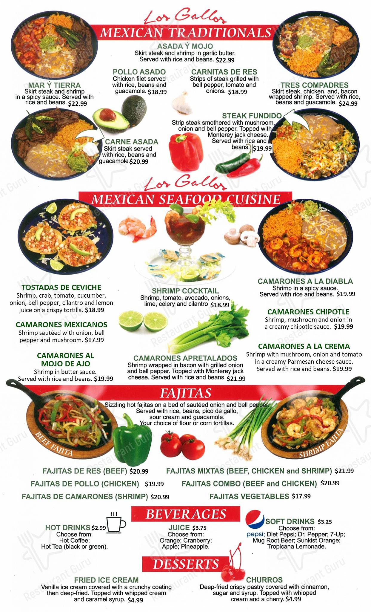 Menu at Los Gallos pub & bar, Omak