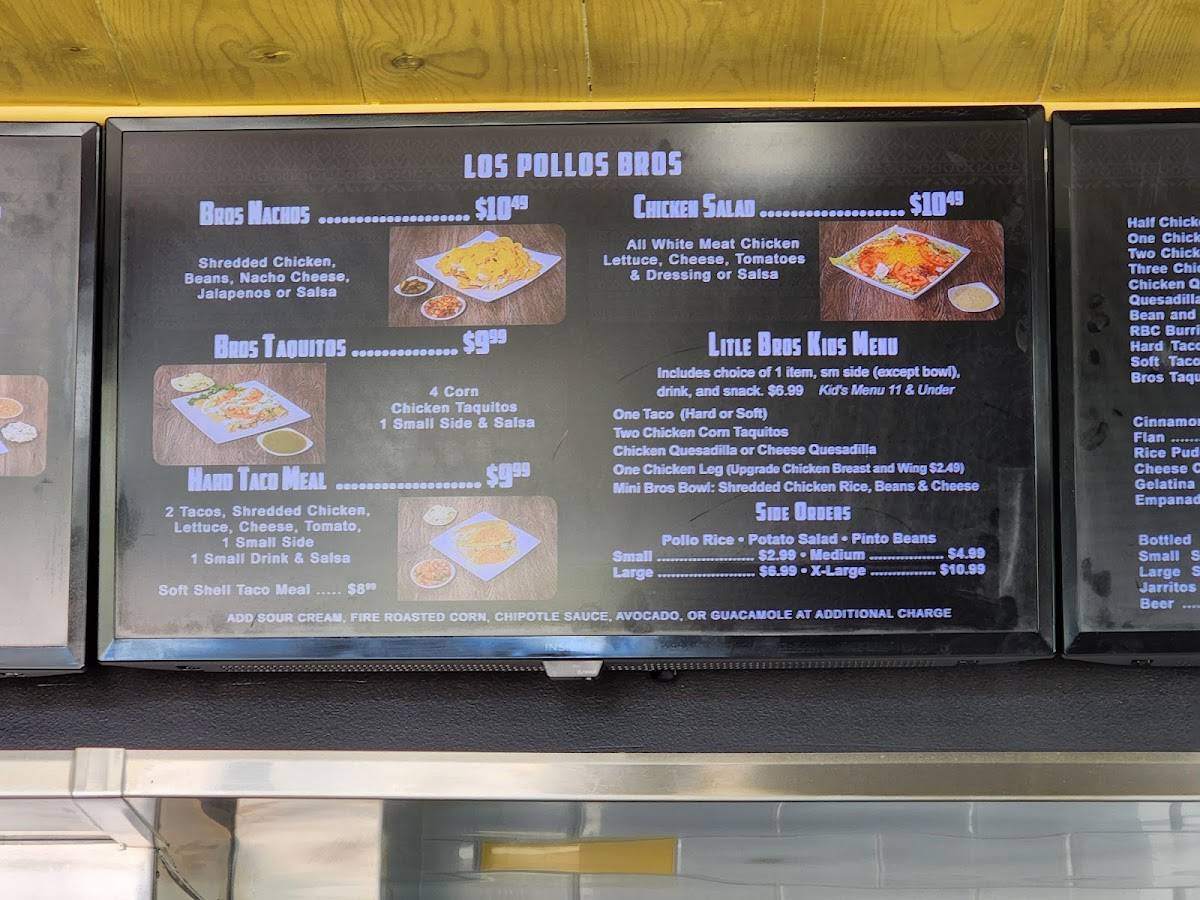 Menu at Los Pollos Bros fast food, Apple Valley