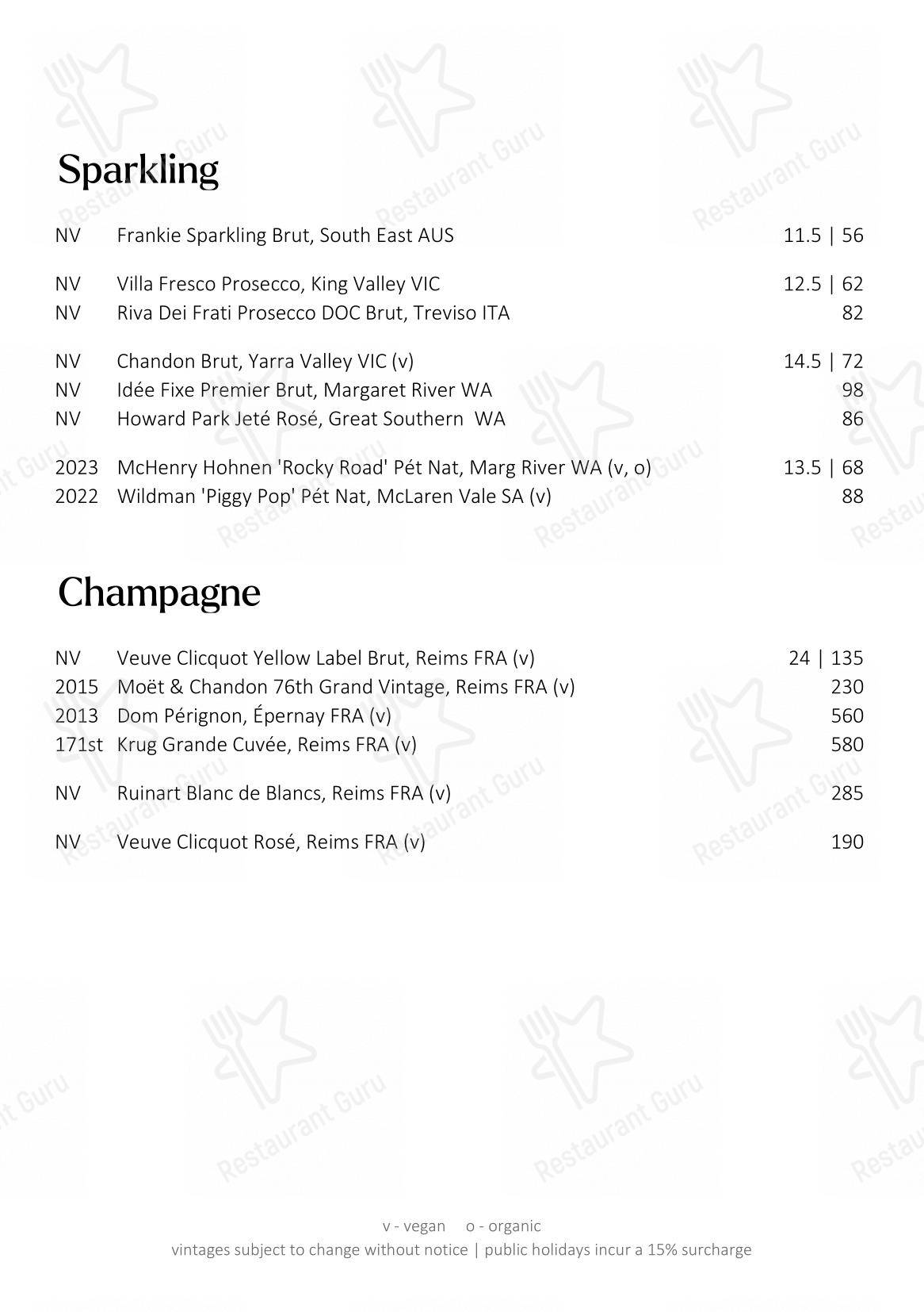 Menu at Lotus restaurant, Highgate