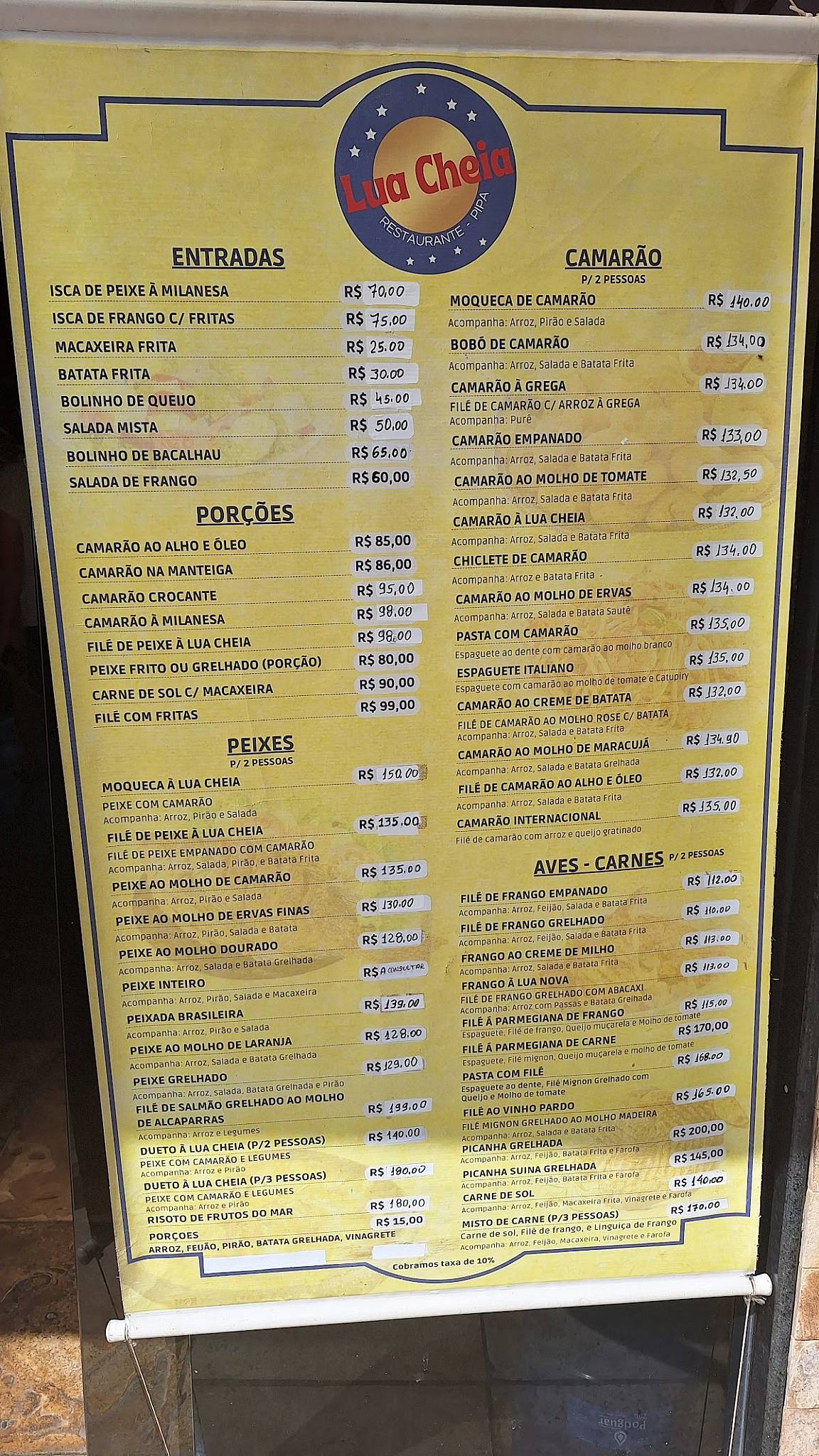 Menu em Lua Cheia Restaurante, Tibau do Sul, R. do Cruzeiro