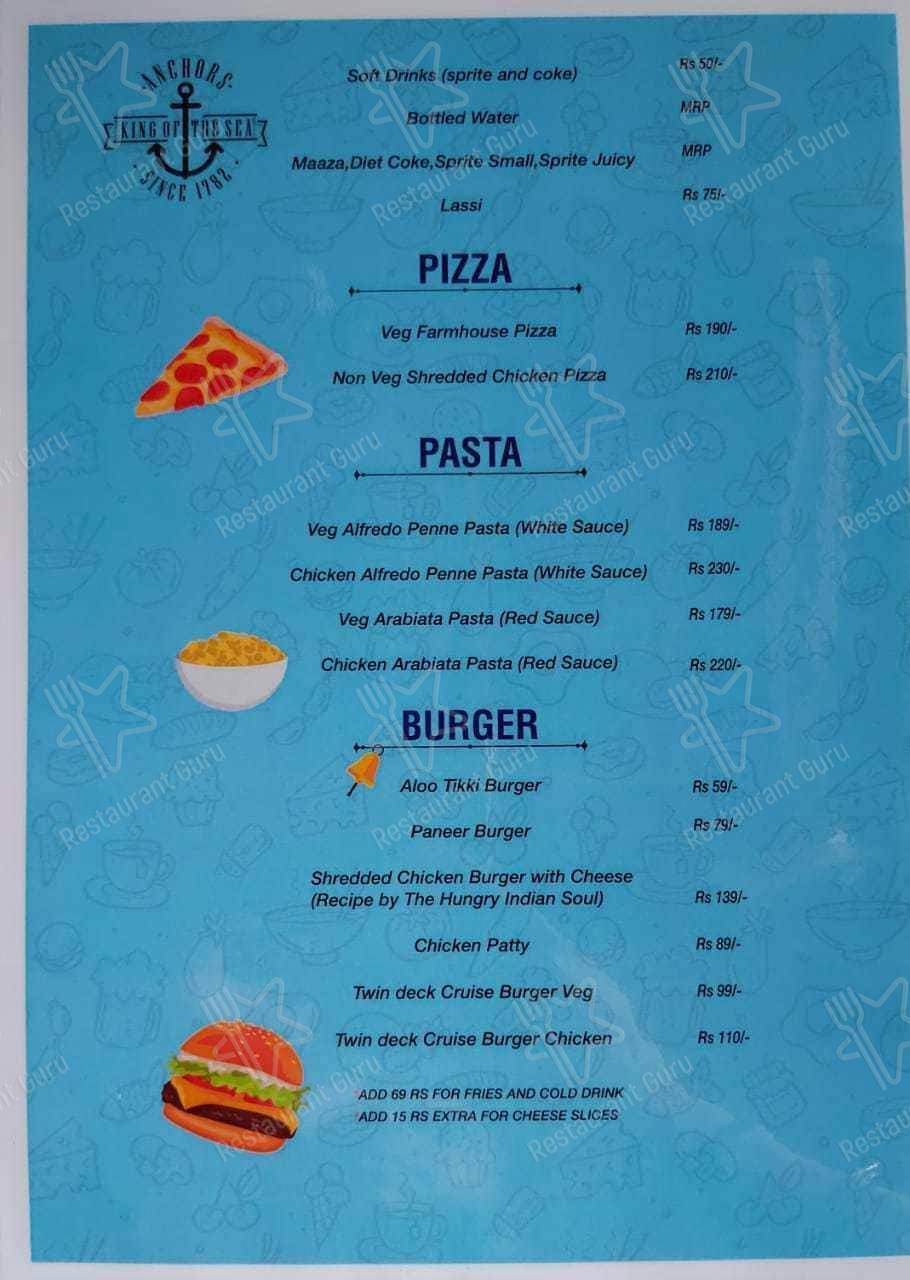Menu at Café Ahoy by Jahaji Rasoi, Lucknow