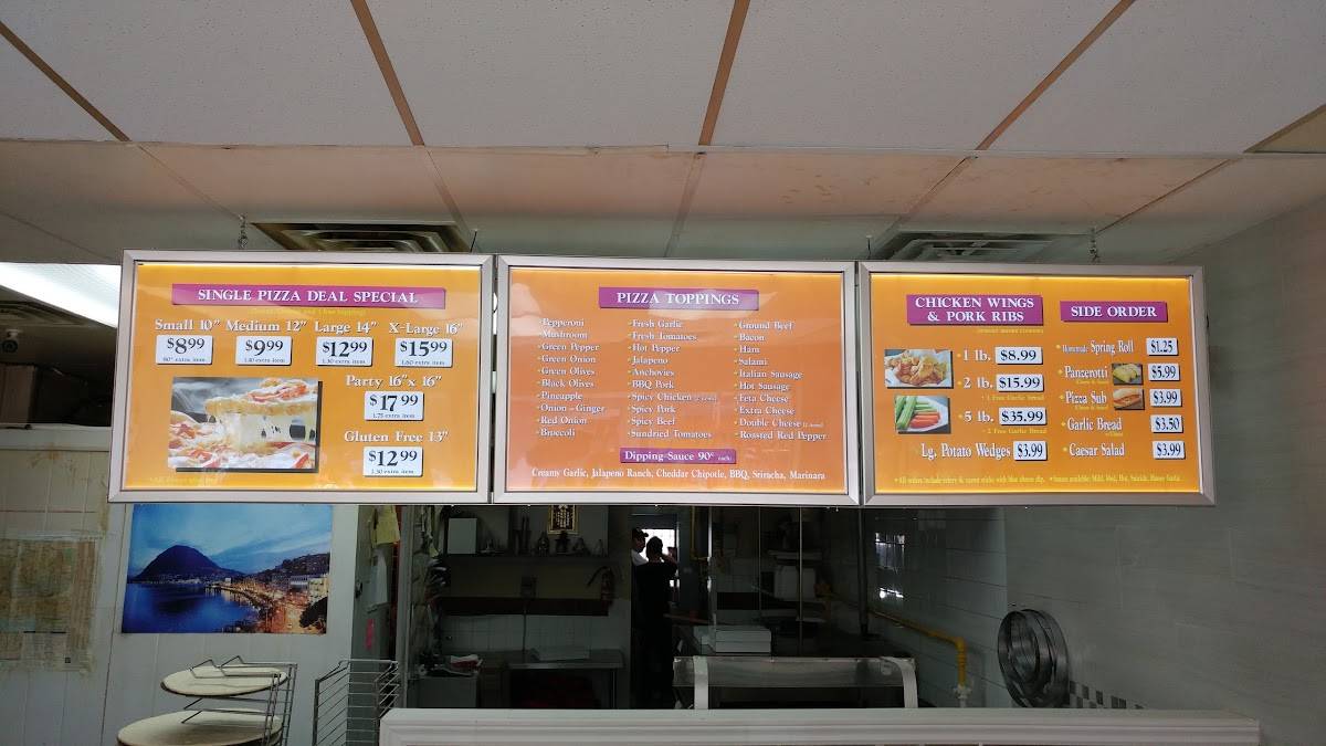Menu at Lugano Pizza pizzeria, Burlington