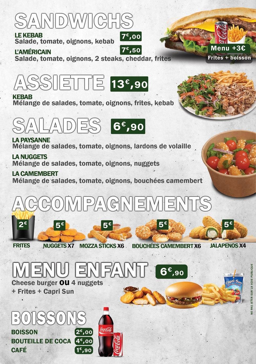 Menu au MAISON DU TACOS restaurant, Givry