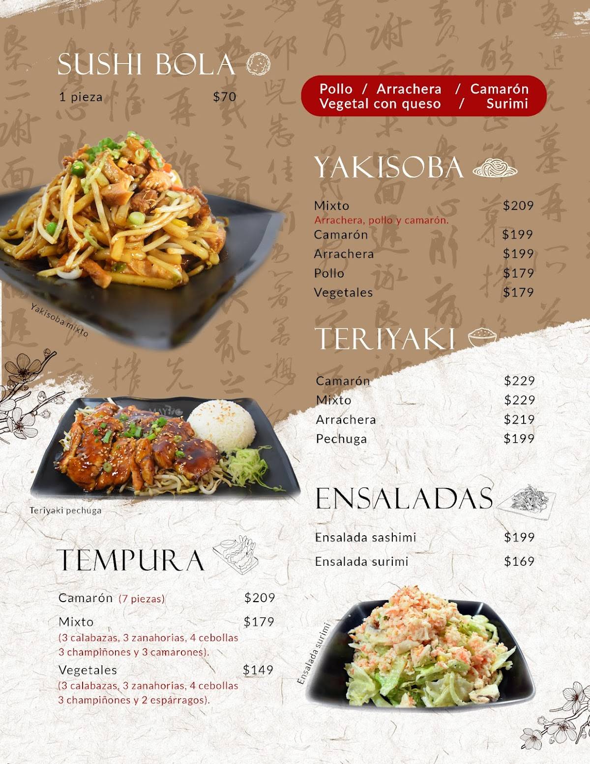 Carta del restaurante MAYDO, Mexicali