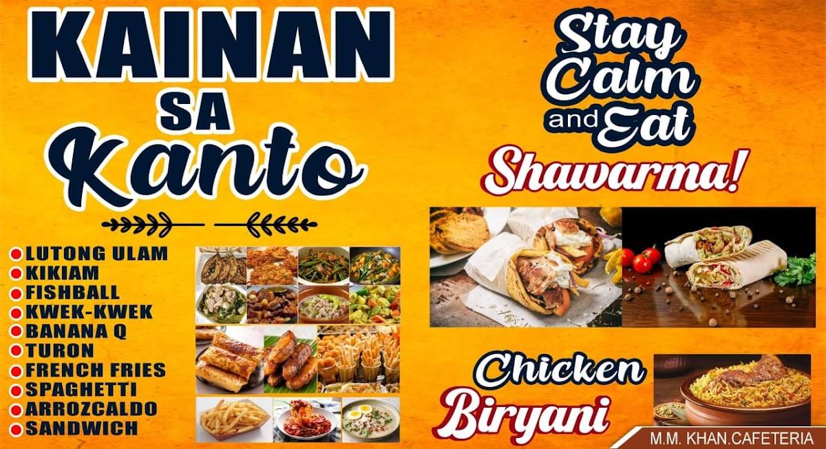 Menu at MM. KHAN CAFETERIA, Silang
