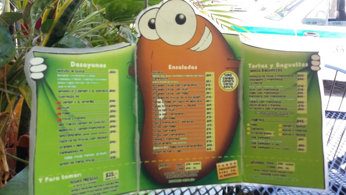 Menu at MR. BEAN restaurant, Cancún