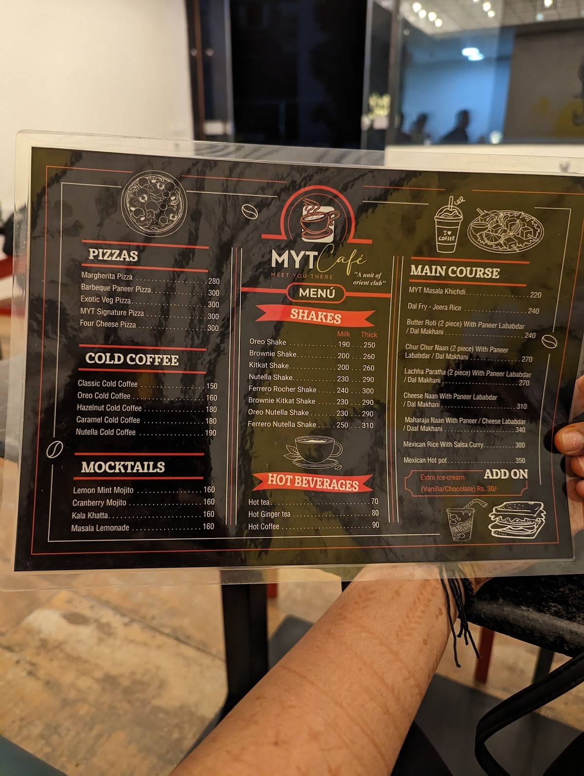 Menu at MYT CAFE, Ahmedabad, Plot No. 578/2