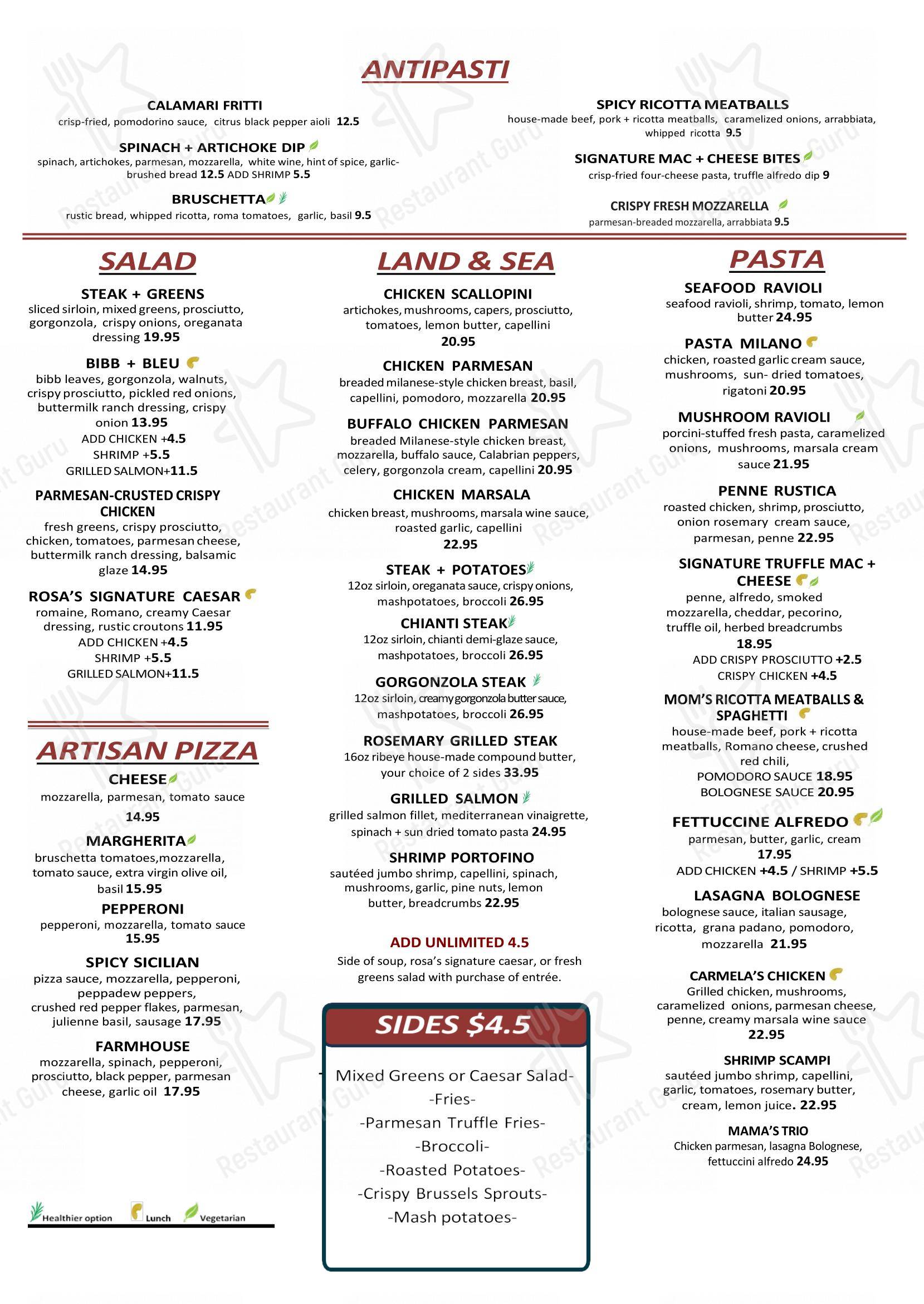 Carta del restaurante Macaroni Grill, Ramstein-Miesenbach ...