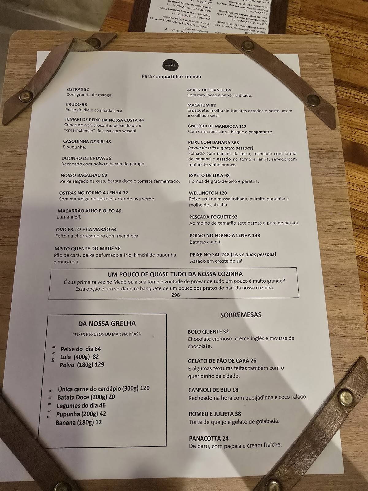 Menu em Madê Cozinha Autoral restaurante, Santos