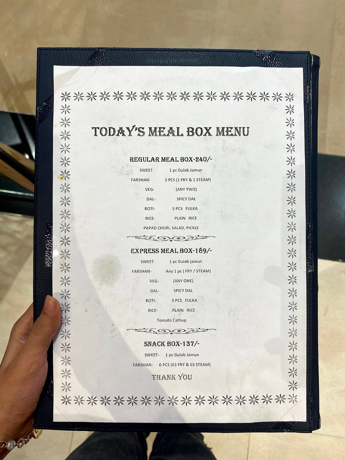 Menu at Maharaja Bhog Premium Veg Thali, Pune