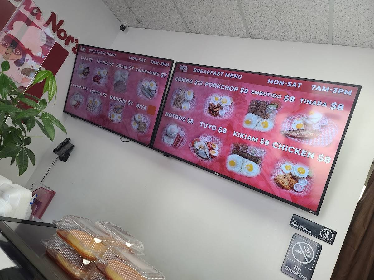 Menu at Mama Nors Kitchen restaurant, Winnipeg
