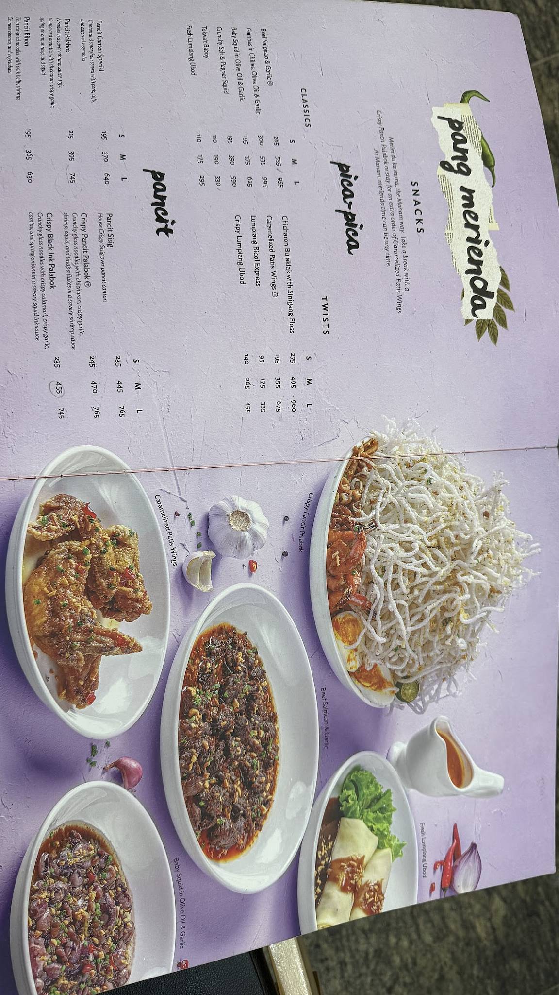 Menu at Manam - Gateway Mall 2 restaurant, Quezon City