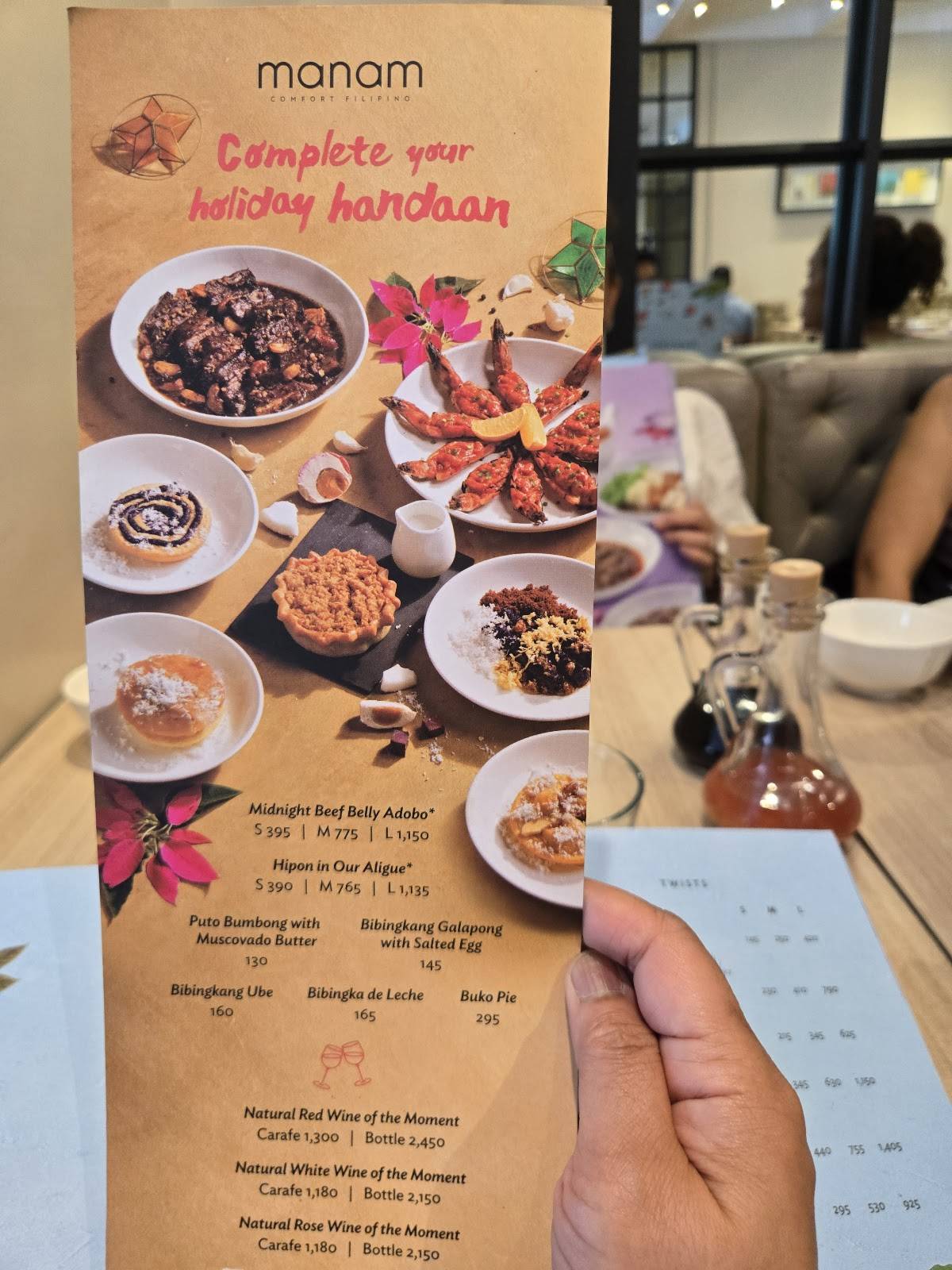 Menu at Manam - GH Mall restaurant, San Juan, N Western St