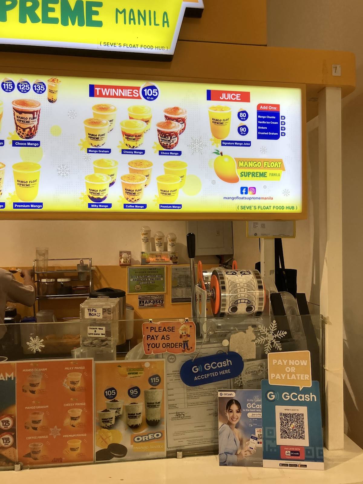 Menu at Mango Float-Cash & Carry Branch restaurant, Makati