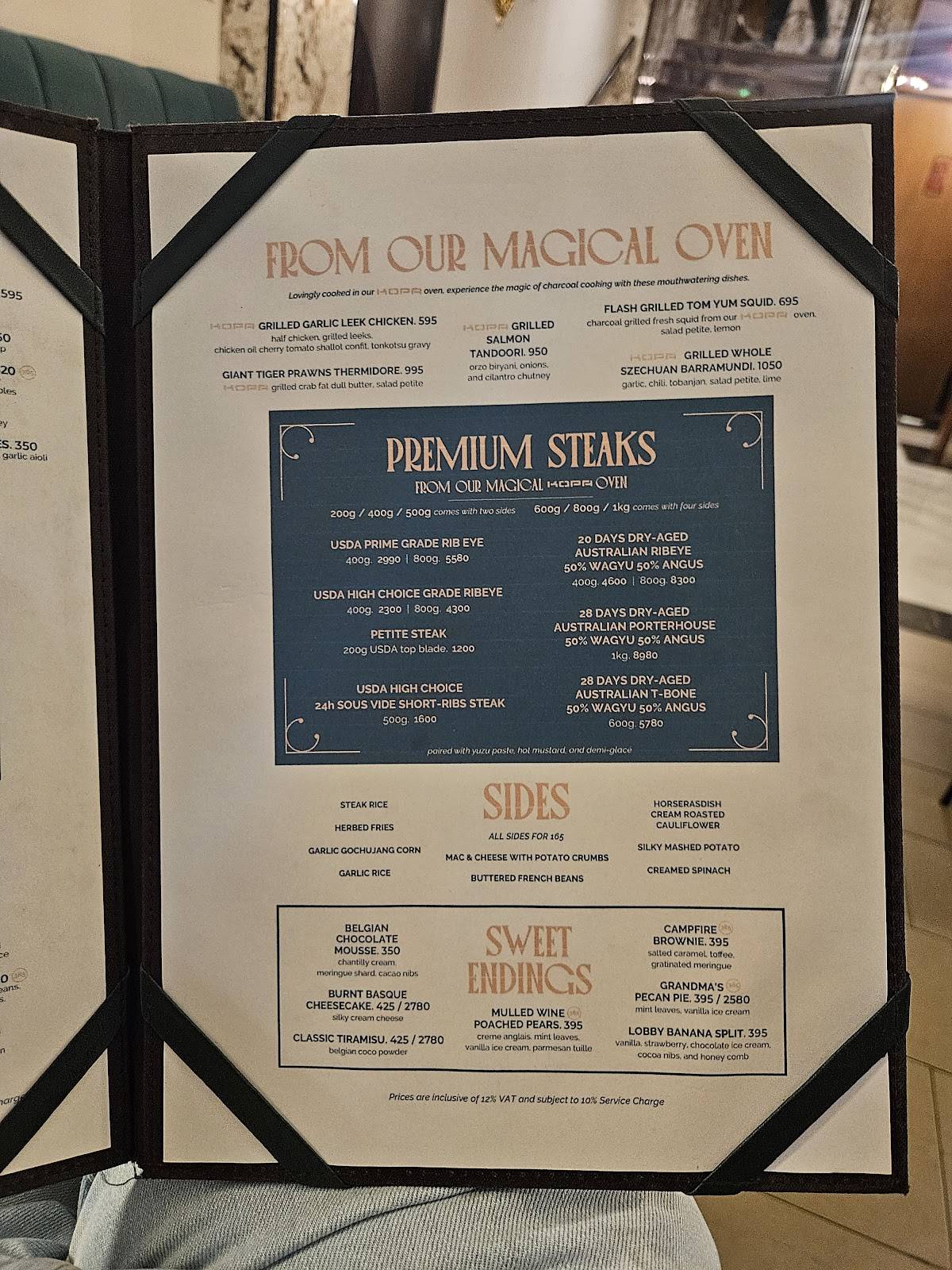 Menu at Lobby 385 steakhouse, San Juan