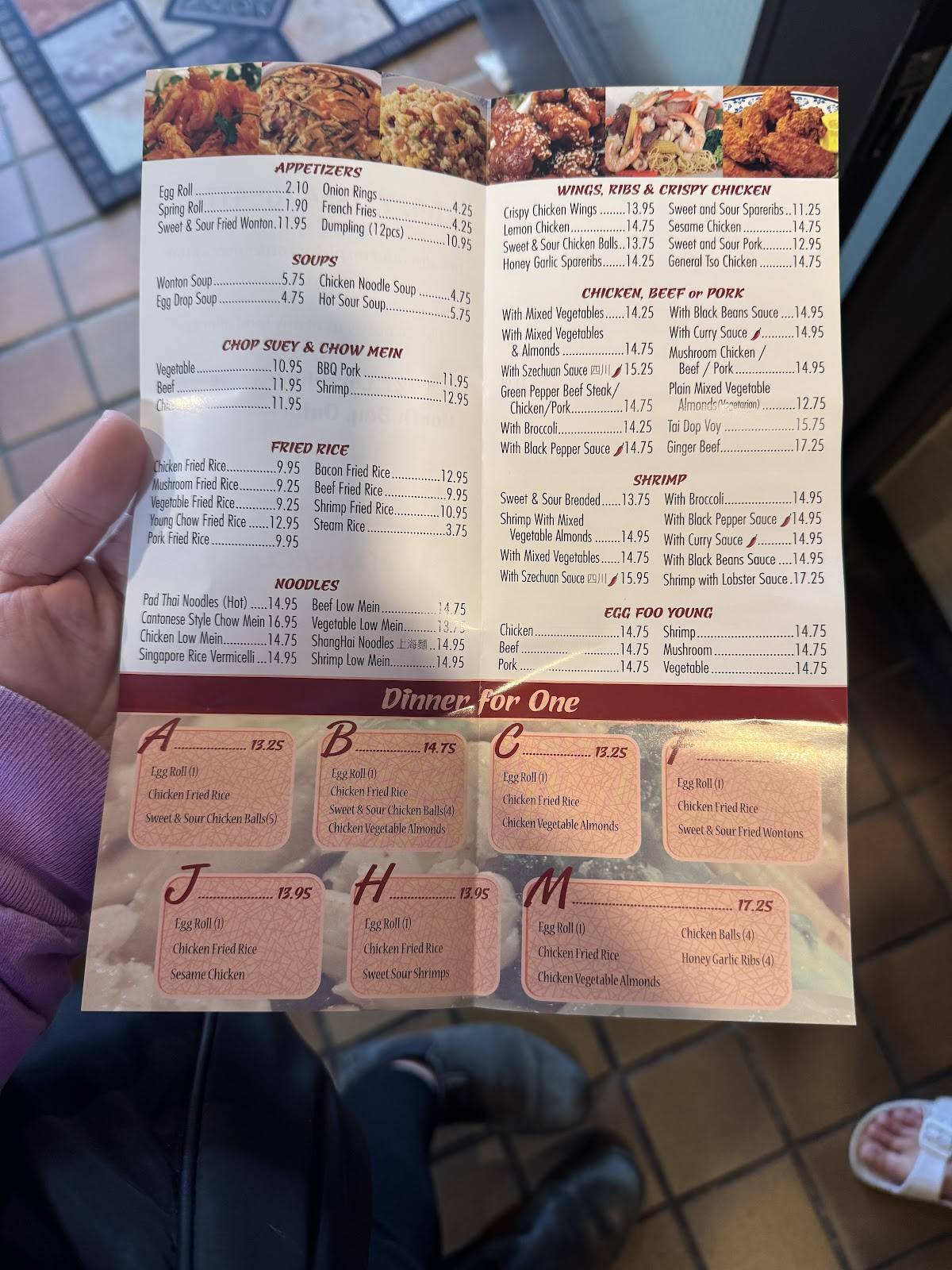 Menu at Manshou Restaurant, North Bay, 127 Lakeshore Dr