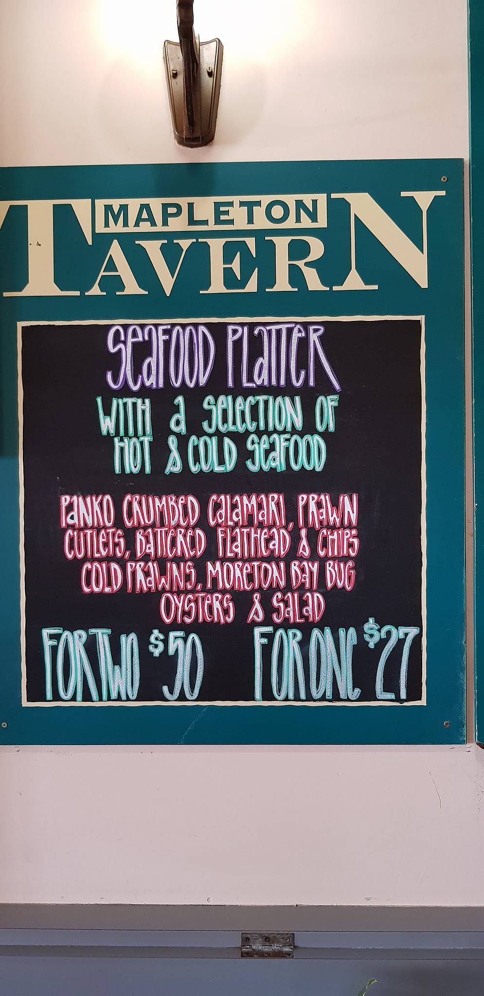 Menu at Mapleton Public House, Mapleton, 2 Flaxton Dr