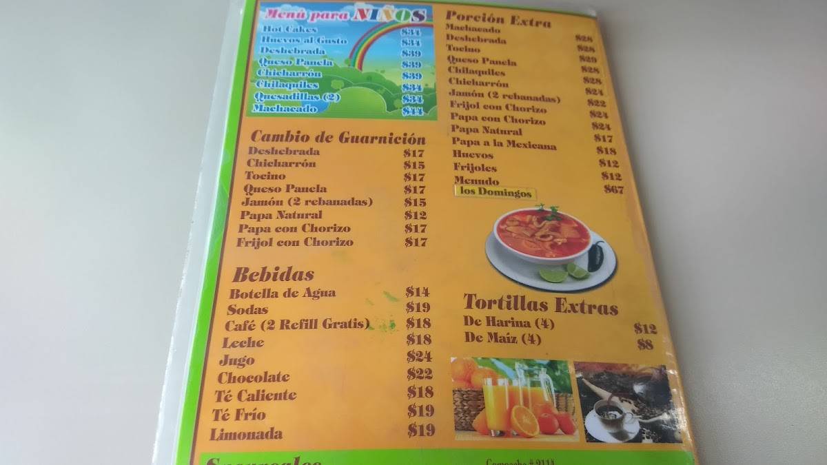Carta del restaurante Mar- la, Nuevo Laredo, Gral. Fco. Munguía 2495