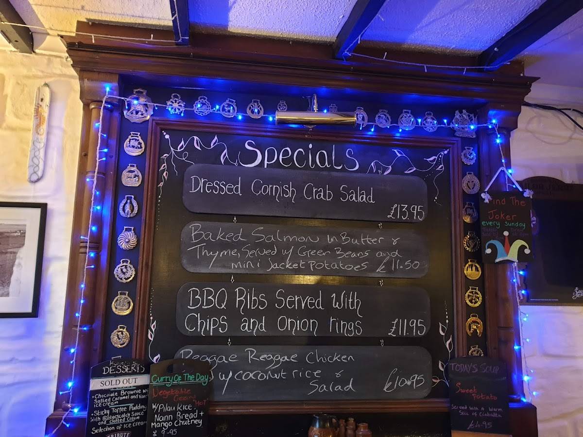 Menu at Crown Inn pub & bar, Perranuthnoe