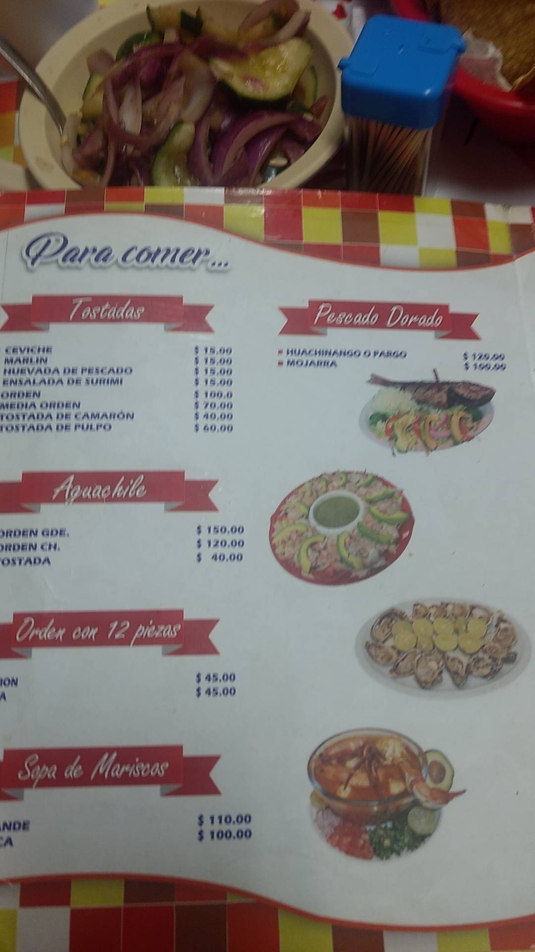 Carta del restaurante Mariscos El Atorón, Zapopan, Calz Federalismo 1733