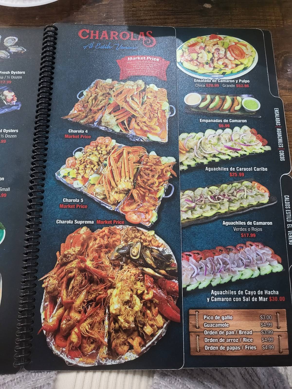 Menu at Marisqueria El Veneno restaurant, Doraville