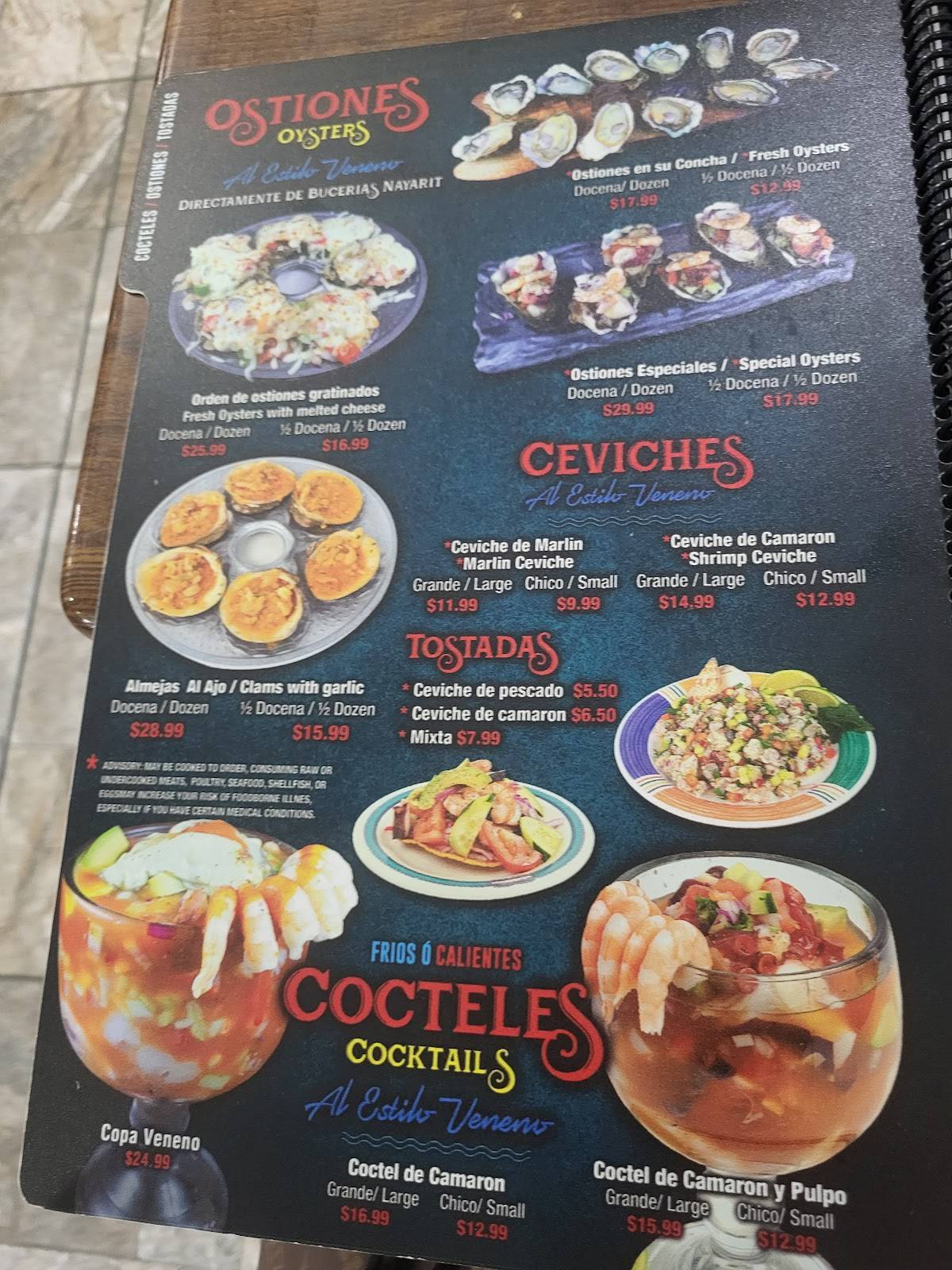 Menu at Marisqueria El Veneno restaurant, Doraville