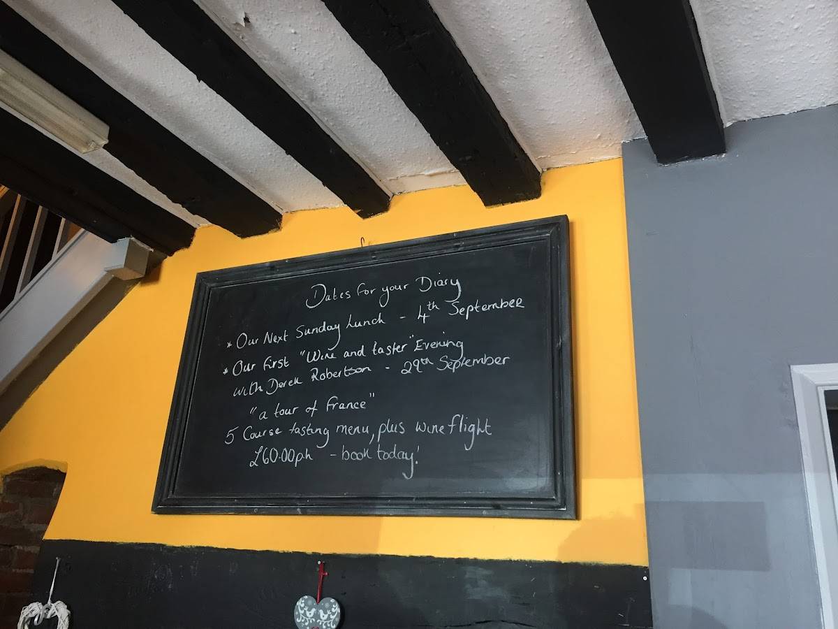 Menu at Market Bistro restaurant, King's Lynn