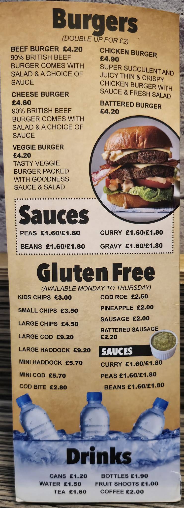 Menu at Market Place Fish & Chip Restaurant ASHBOURNE, Ashbourne