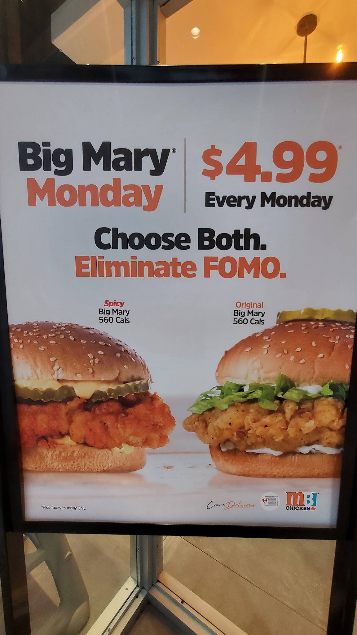 Menu at Mary Brown's Chicken restaurant, Fergus