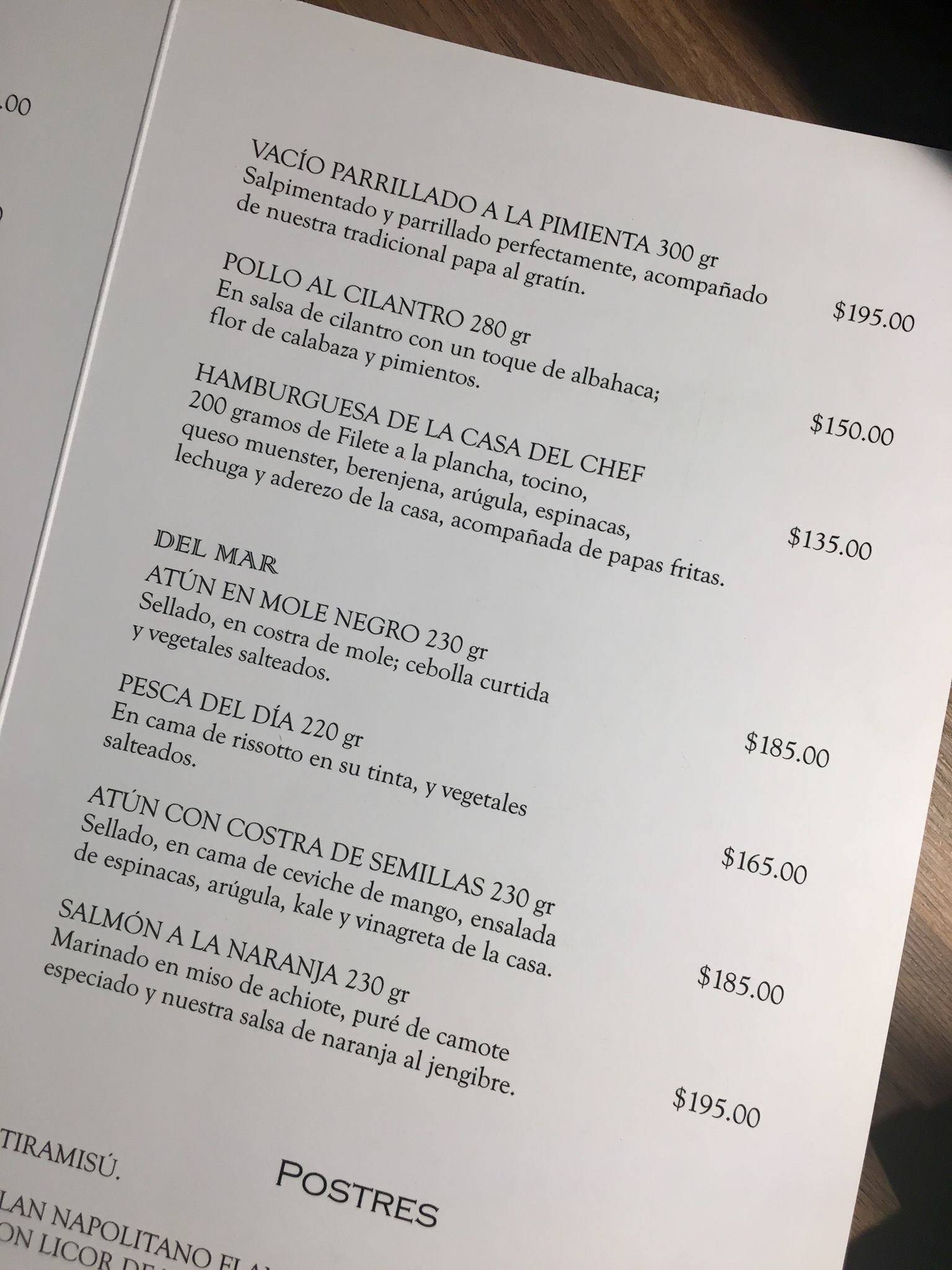 Menu at Mayu Cocina Bar, Zapopan