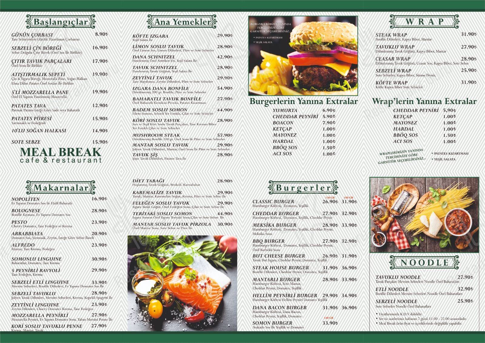 Menu at Meal Break Cafe & Restaurant, Maslak Mahallesi
