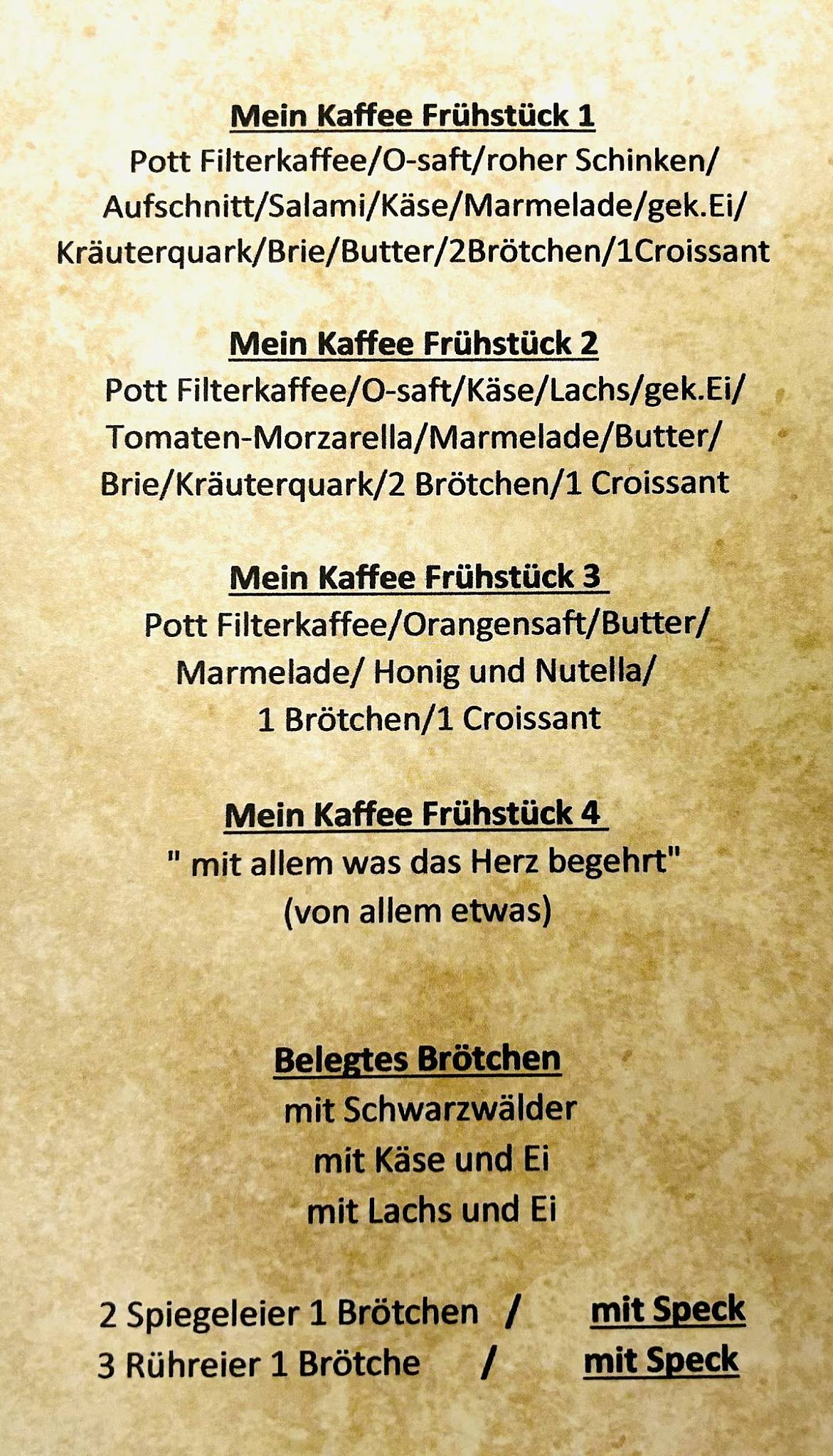 Speisekarte von Mein Kaffee FKB cafe, Frankenberg (Eder)