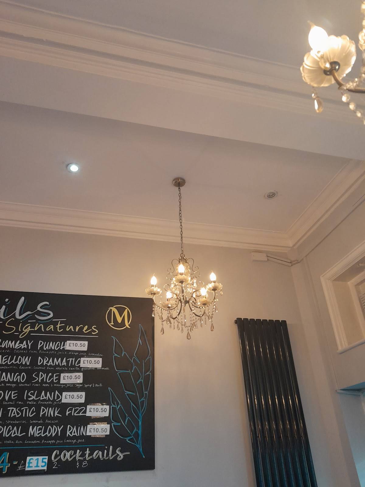 Menu at Mellow's restaurant, Birmingham