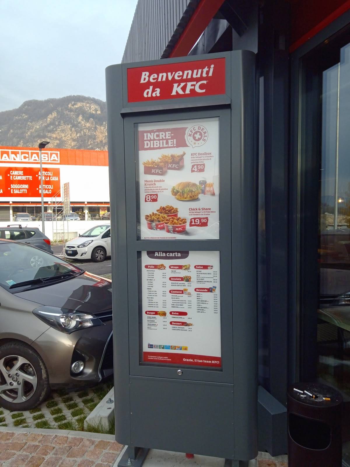 Speisekarte von Kentucky Fried Chicken, Mendrisio, Via Francesco ...