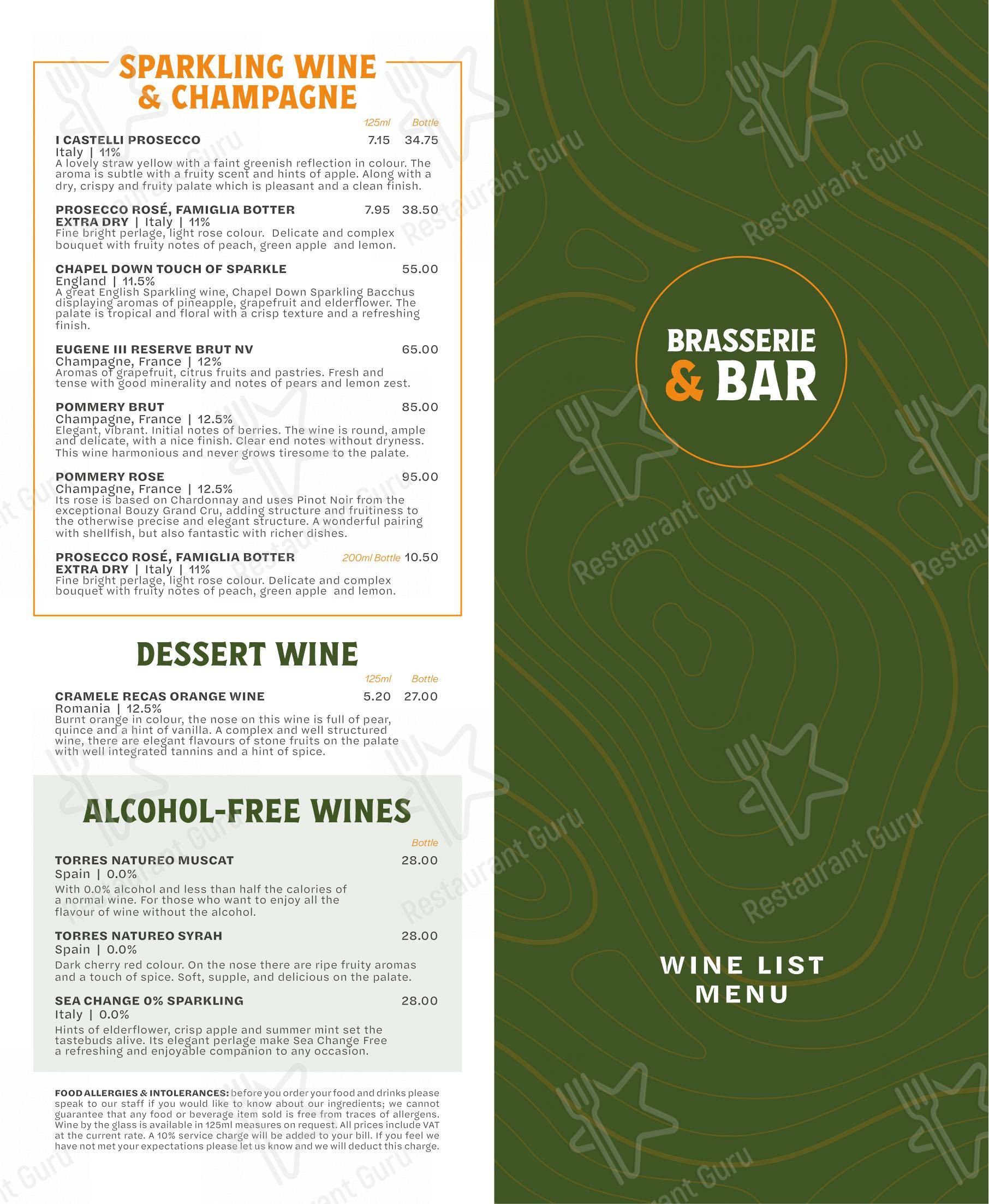 Menu at Mercure York Fairfield Manor Hotel restaurant, Skelton