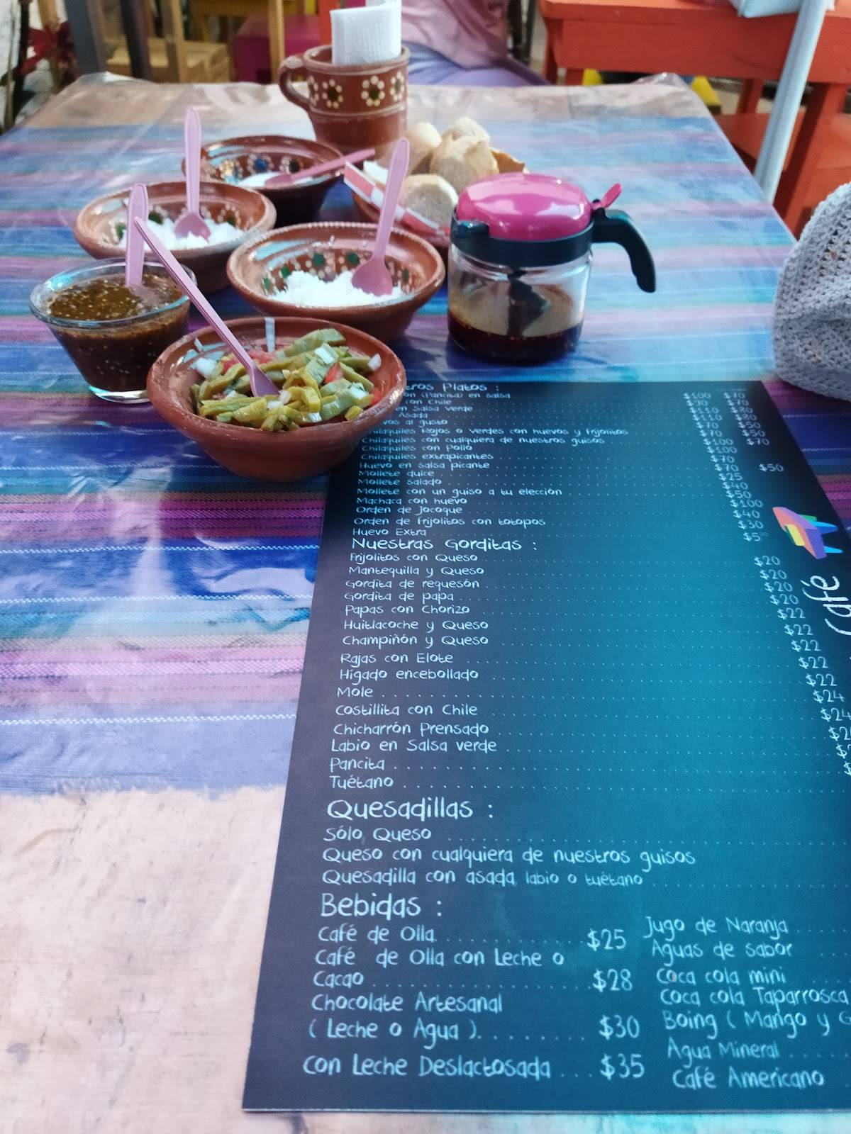 Carta de Metate y Café Río Blanco, Zapopan