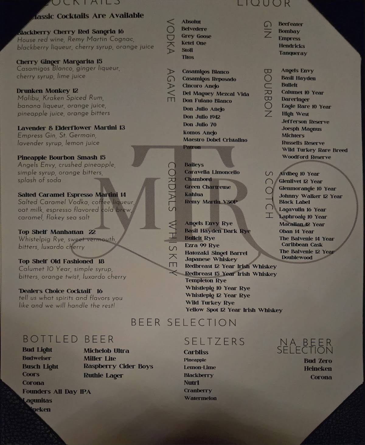 Menu at Midtown Reserve pub & bar, Cedar Rapids