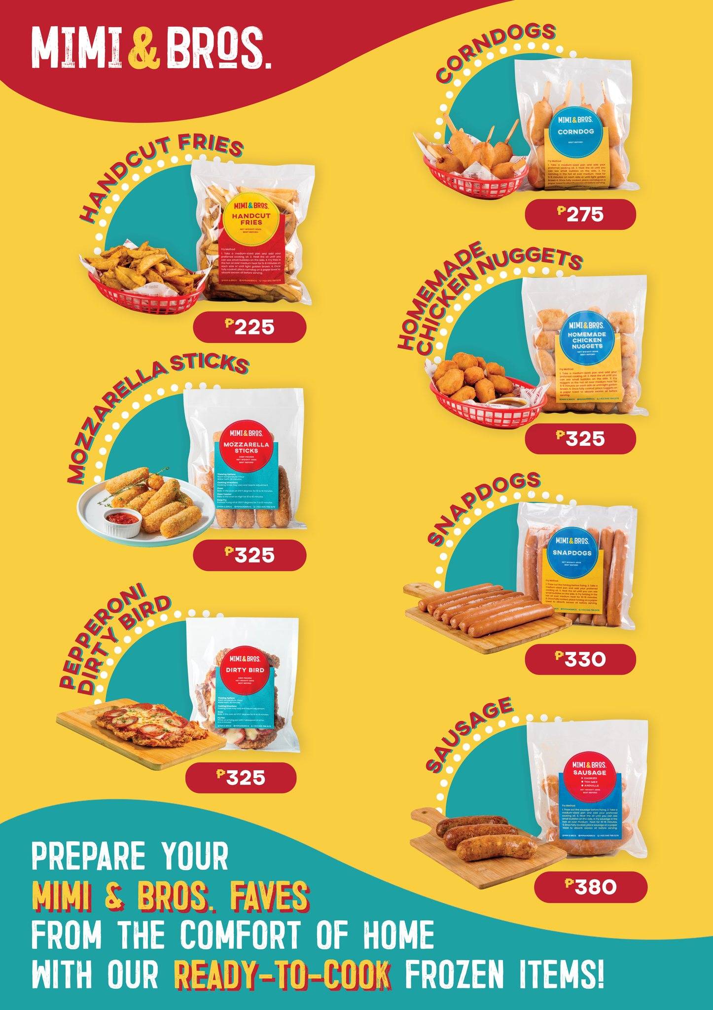 Menu at Mimi & Bros restaurant, Taguig