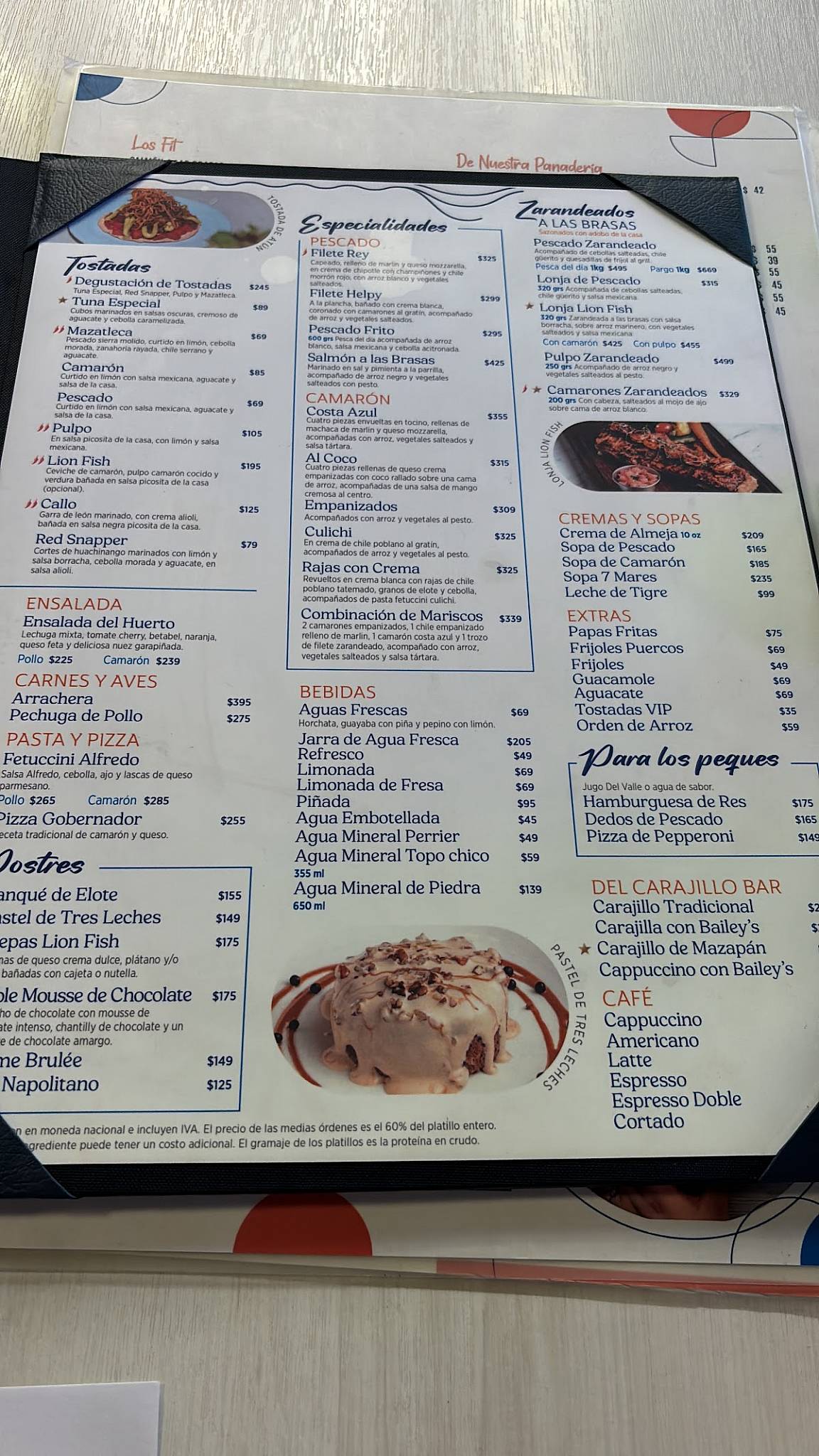 Menu at Mimosa Mía Brunch restaurant, Tijuana