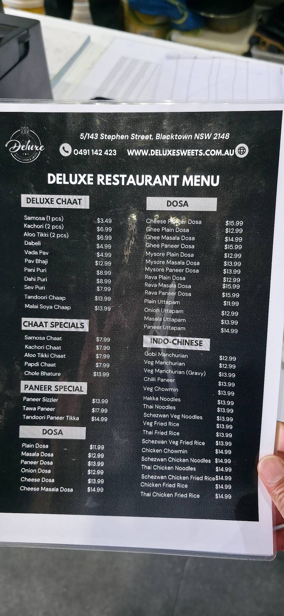 Menu at Mithai Junction Blacktown (NEW NAME DELUXE SWEETS) restaurant ...