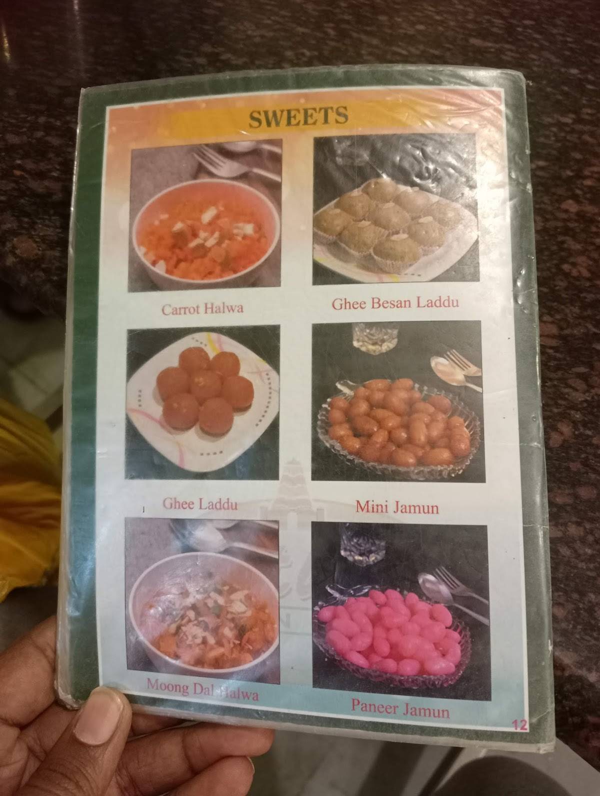 Menu at Mithai Mandir, Chennai, Shop No