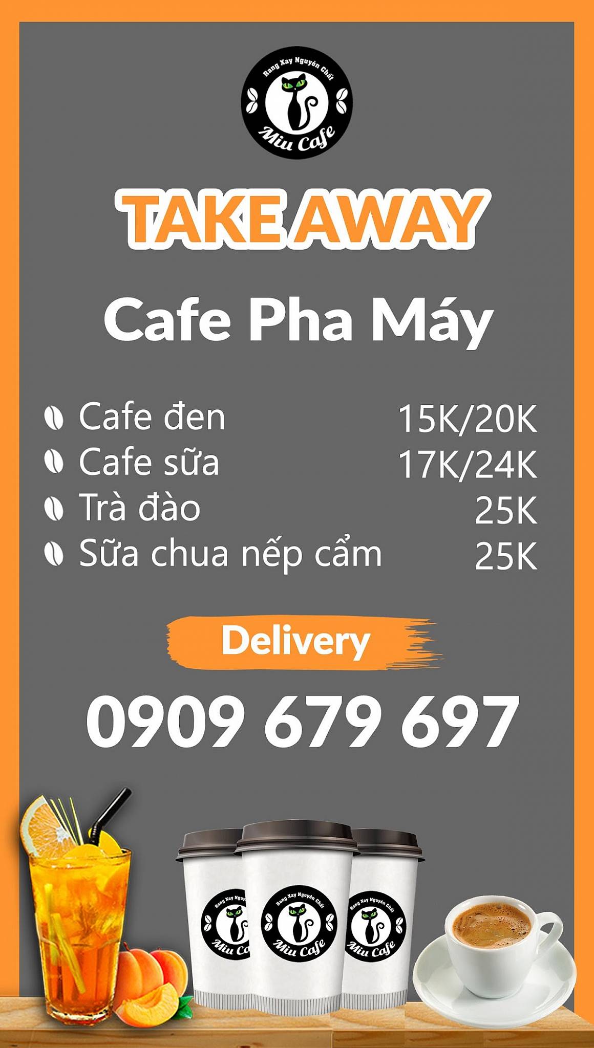 Menu at Miu Cafe, Ho Chi Minh City, 729/7 Đ. Nguyễn Kiệm
