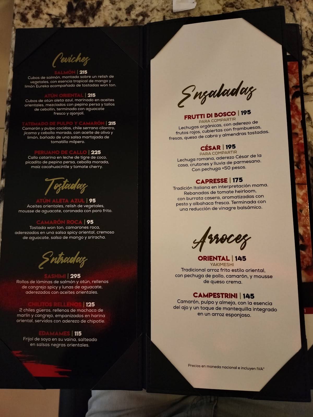 Menu at Moma Suhi + Pizza restaurant, Tijuana, Tecate - Tijuana 25420-S